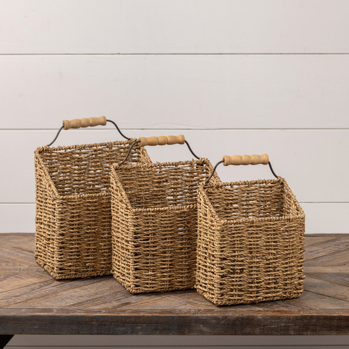 SQUARE BASKETS W/ HANDLE – Fig & Fern