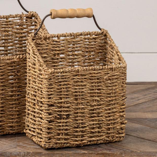 SQUARE BASKETS W/ HANDLE – Fig & Fern