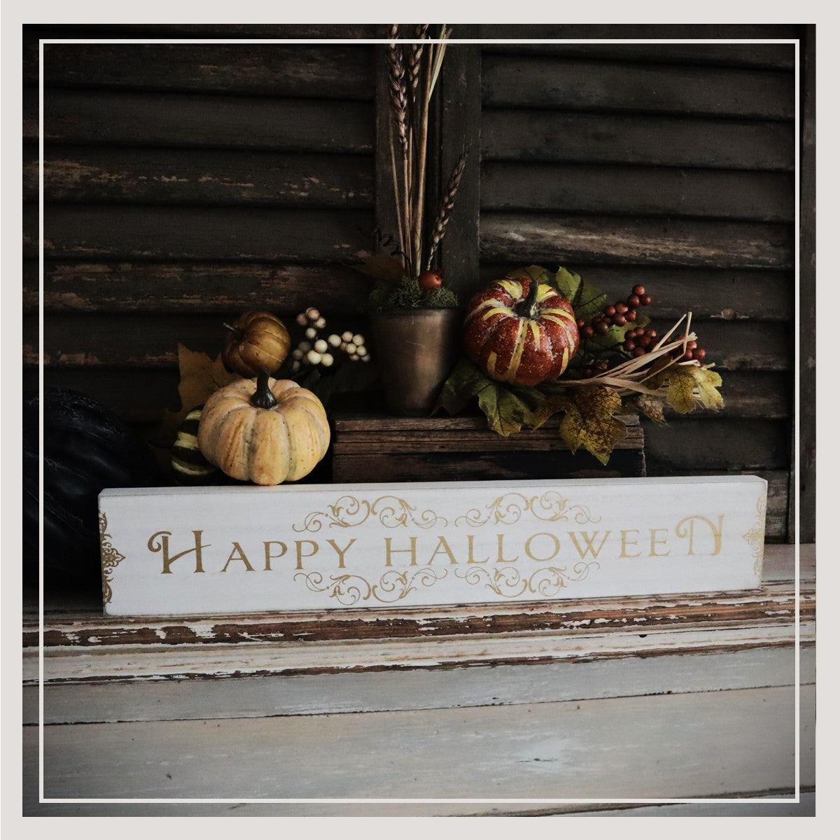 Halloween Tabletop/Wall Sign (Happy Halloween) – Fig & Fern